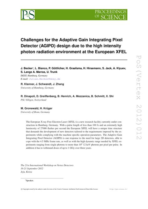 Pdf Challenges For The Adaptive Gain Integrating Pixel Detector