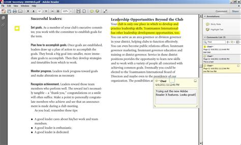 Highlighting And Sticky Notes With Adobe Reader X Alamoxie
