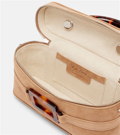 Vanity Mini Suede Tote Bag In Beige Roger Vivier Mytheresa