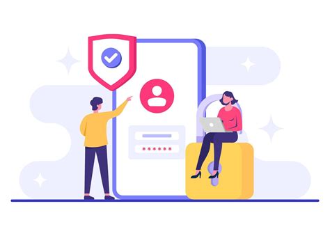 User Login Page On Smartphone Screen Flat Illustration Information