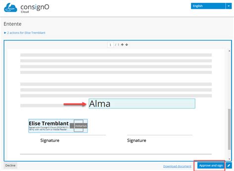 le champ texte consigno cloud