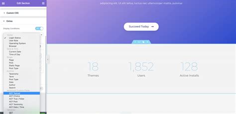 introducing acf display conditions post skin for timeline and posts