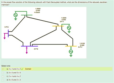 solved in the power flow solution of the following network