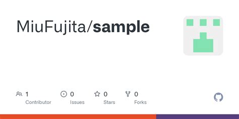 Github Miufujita Sample