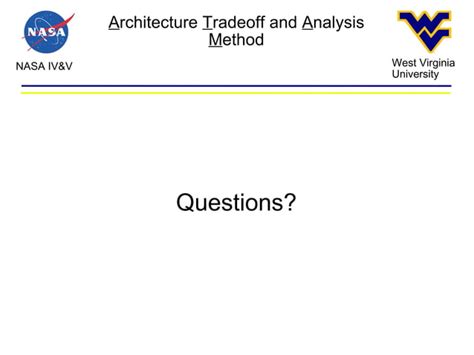 Architecture Tradeoff Analysis Method Ppt