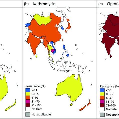 Mapping Ranges For Ceftriaxone Azithromycin And Ciprofloxacin In The Download Scientific