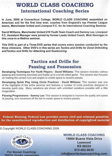 Tactics And Drills For Passing And Possession Neverdiemedia