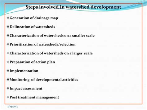 Applications Of Remote Sensing And Gis In Watershed Management Pptx Agriculture Industries