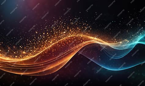 Premium Photo Abstract Waving Particle Technology Background Design