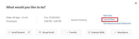 How Do I Cancel A Classclassesremove A Class Cancellation