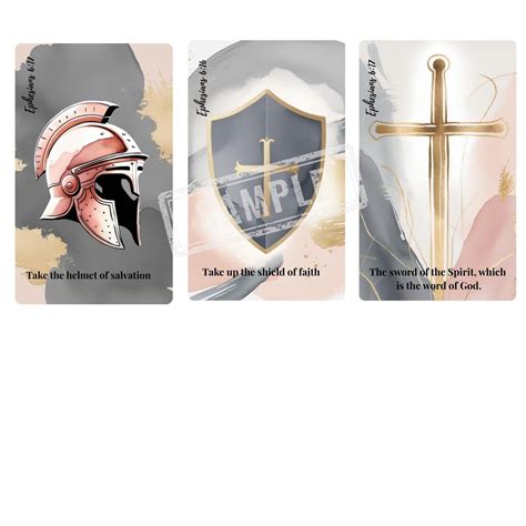 Prayer Board Kit Printable Cards Armor Of God Prayer Cards Ephesians