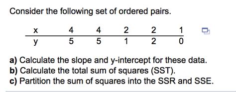 Solved 4 5 4 5 2 2 2 0 B Calculate The Total Sum Of Squares