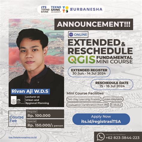 perpanjang and jadwal ulang qgis mini course gis fundamental 2024