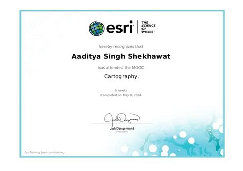Completed Esri Mooc On Cartography Aaditya Singh Shekhawat Posted On The Topic Linkedin