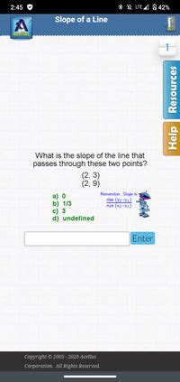 Answered What Is The Slope Of The Line That Passes Through These Two