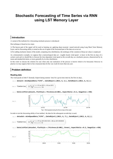 Pdf Stochastic Forecasting Of Time Series Via Rnn Using Lst Memory Layer