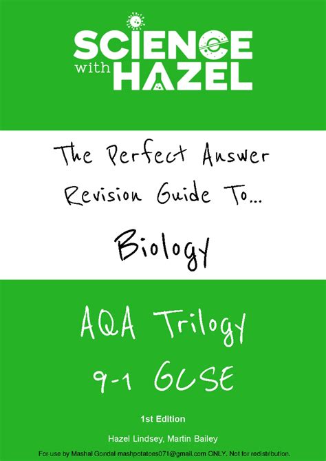 Caie Igcse Biology 0610 Theory V1 Znotes Summarized Notes On The Theory Syllabus Biology 0610
