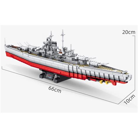 Moc Military Uss Kms Hms Class Battleship Aircraft Carrier Model Toy Building Block Brick T