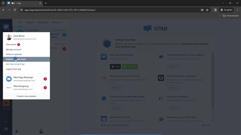 enabling invisible mode on crisp video and 8 screenshots