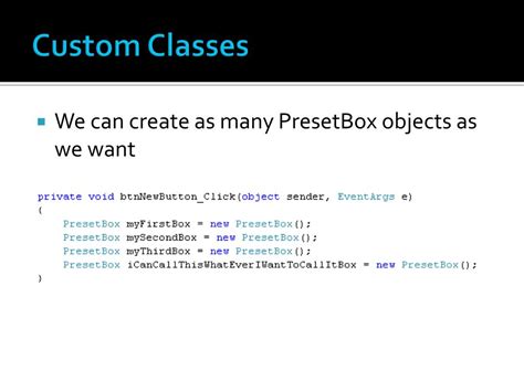Ppt Custom Classes Powerpoint Presentation Free Download Id 2599302