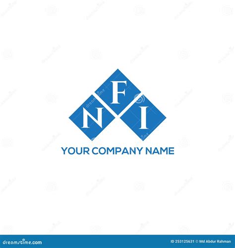 Nfi Letter Logo Design On White Background Nfi Creative Initials