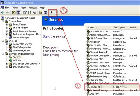 Sửa Lỗi The Print Spooler Service Is Not Running Winxp