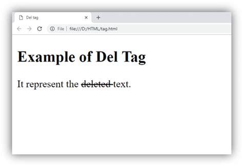 آموزش تگ del در HTML