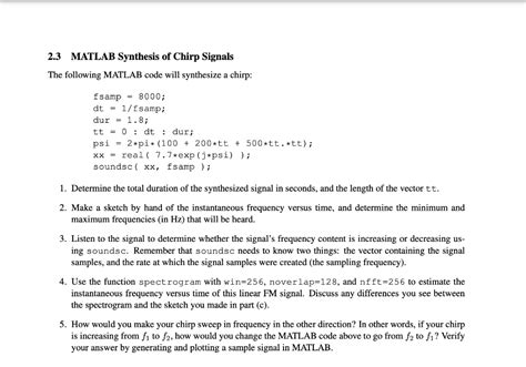 Solved Spectrogram Frequency Resolution This Part Chegg