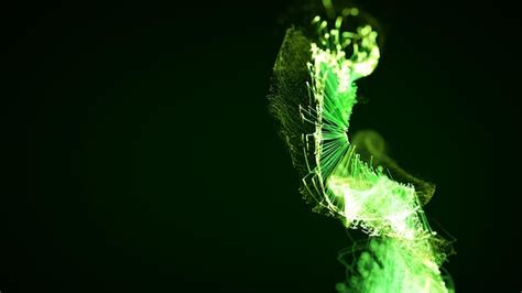 Premium Photo 3d Rendering Of A Colorful Abstract Stylish Particle And Plexus System On A Dark