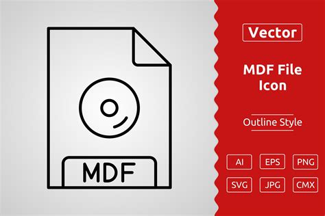 Mdf File Format Icon Graphic By Muhammad Atiq · Creative Fabrica