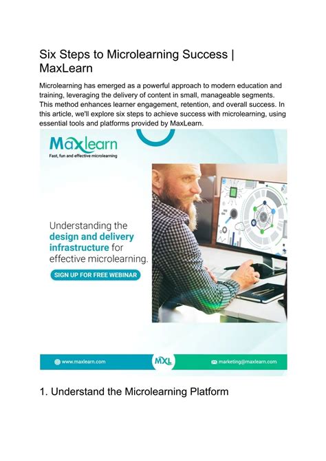 Ppt Six Steps To Microlearning Success Maxlearn Powerpoint Presentation Id 13361742