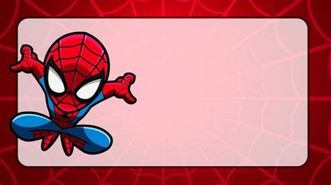 Pin On Camilo Spiderman Stickers Spiderman Theme Name Tag For School