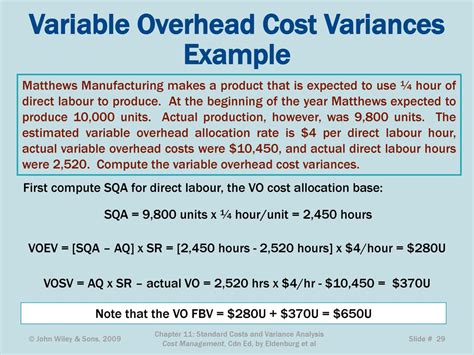 Chapter 11 Standard Costs And Variance Analysis Ppt Download