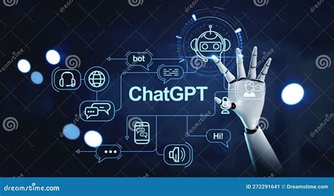 Robot Hand Using Chatgpt Interface Editorial Photo Illustration Of Technology Digital 272291641