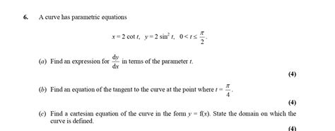 a level edexcel maths pure differential equations a curve has