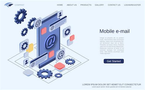 Premium Vector Mobile Email Modern 3d Isometric Vector Concept
