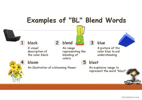 Initial Consonant Blends Bl Cl Fl English ESL Powerpoints