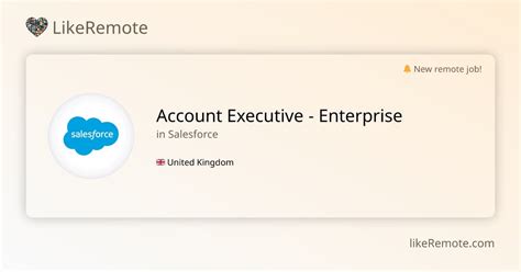 📩 Account Executive Enterprise At 🏢 Salesforce 📍remote Job In 🇬🇧
