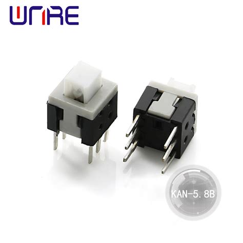 China X Pin DPDT Plastic Momentary PCB Self Lock Or Reset Push Button Switch