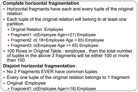 Fragmentation And Types Of Fragmentation In Distributed Database Pptx
