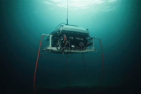 Underwater Research Equipment Conducting Survey In Deep Ocean Waters Stock Image Image Of