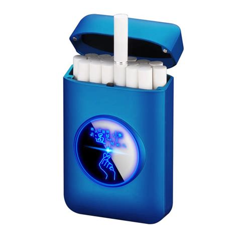 공기 주입식 가스 Usb 라이터 담배 케이스 담배 보관 포켓 박스 방풍 충전식 코일 라이터 2 In 1 20 개 보관