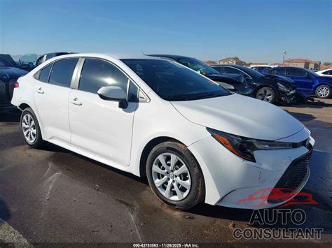 2020 Toyota Corolla Le Gasoline Jtdeprae8lj024447