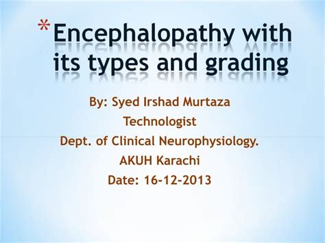 Encephalopathy With Eeg Based Grading Ppt