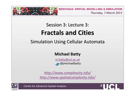 pdf session lecture fractals and citiesspatialcomplexity blogweb casa