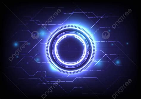 Futuristic Hitech Hologram Infographic With Glowing Circuit Board Interface Vector Effect