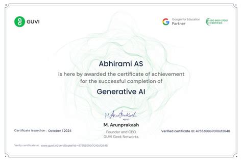abhirami a s on linkedin generativeai ai guvi