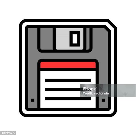 Floppy Disk Saving Loading Data Color Icon Vector Illustration Stock Illustration Download