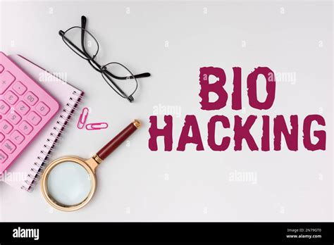 Text Sign Showing Bio Hacking Conceptual Photo Exploiting Genetic Material Experimentally