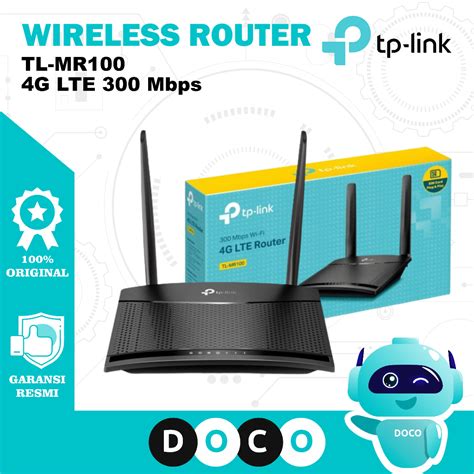 Jual TP LINK TL MR100 MR100 Sim 4G LTE Router 300 Mbps Wireless N 300Mbps Antena Router Wireless